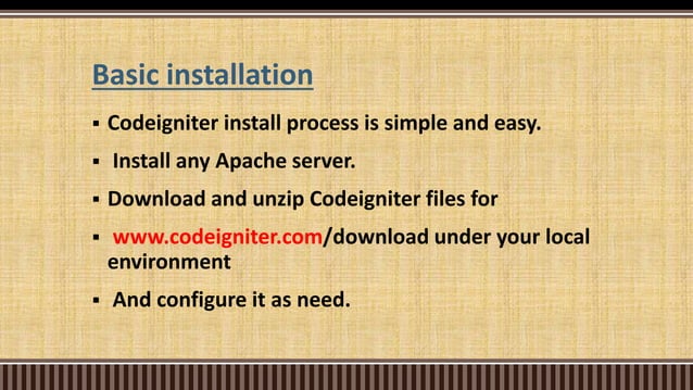 codeigniter | PPTX | Web Development | Internet