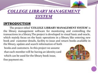 College Library Management System | PPT