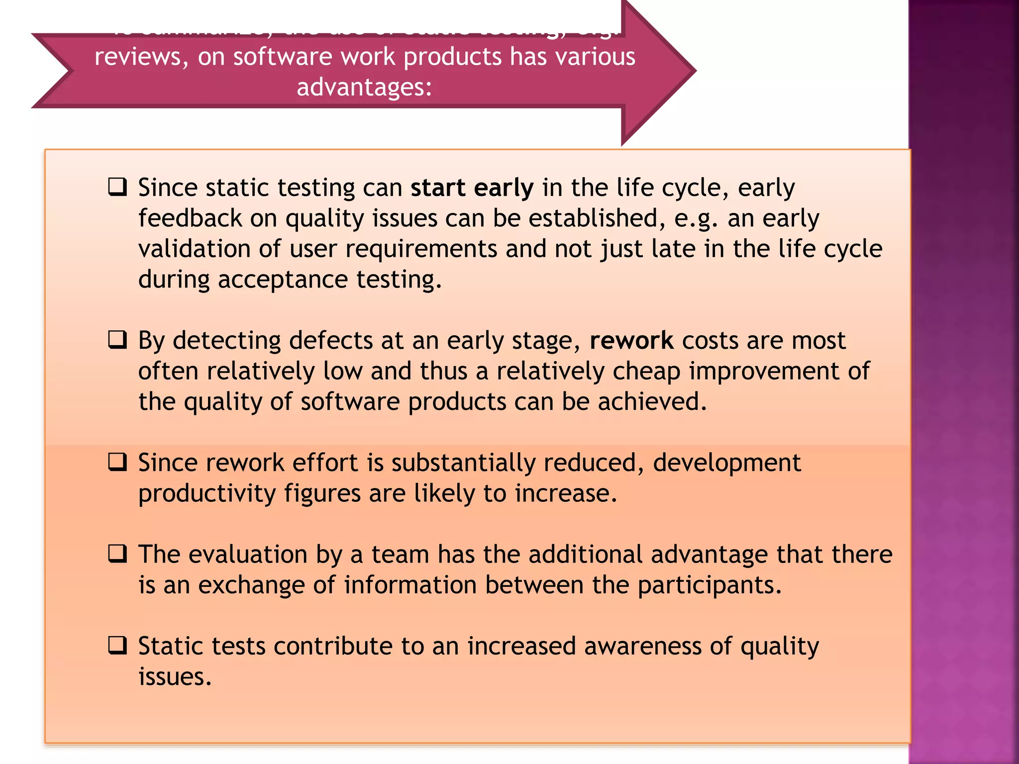 STATIC TECHNIQUES | PPTX | Computer Software and Applications | Computing