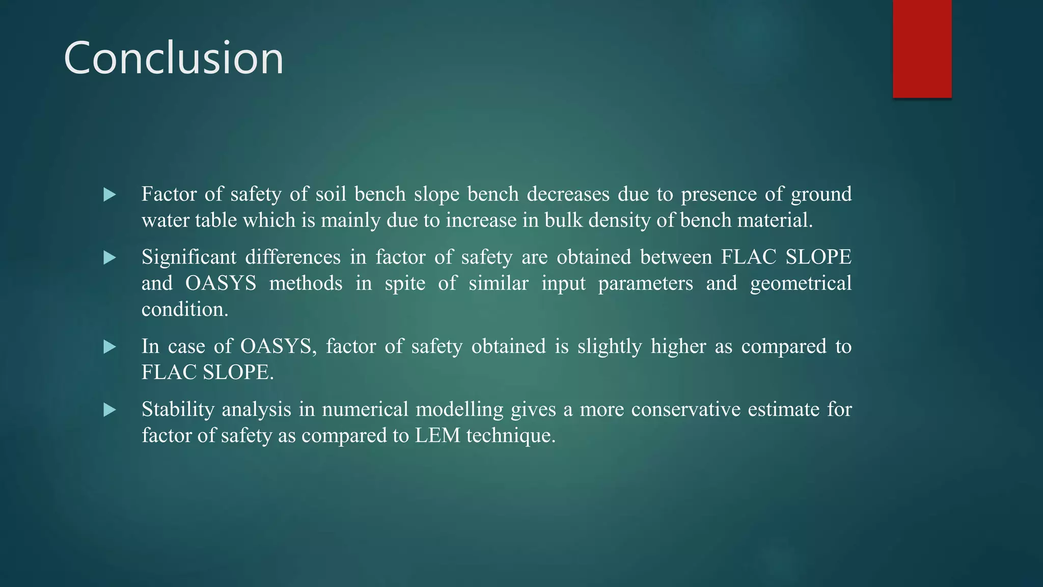 OASYS SOFTWARE (analysis of factor of safety) | PPTX