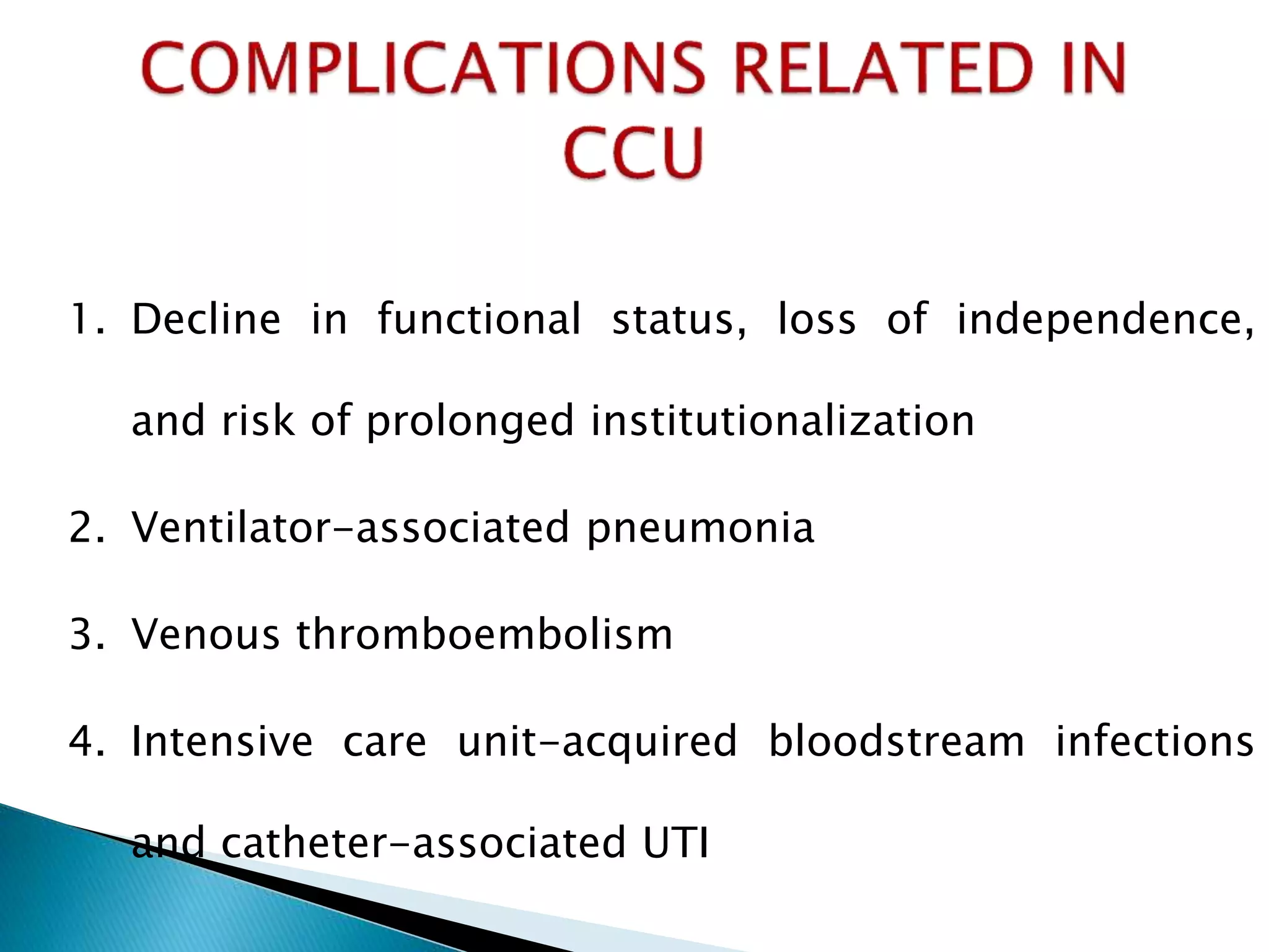 prevention of complication in CCU | PPT