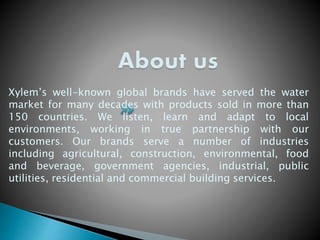 Mechanical Seals|Pumps|Valves|VFDs|Oil Seals|FS Enterprises -Top dealers of Xylem | PPT