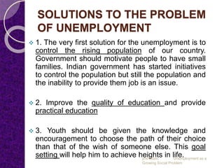 Ppt.unemployment. jins joseph | PPTX
