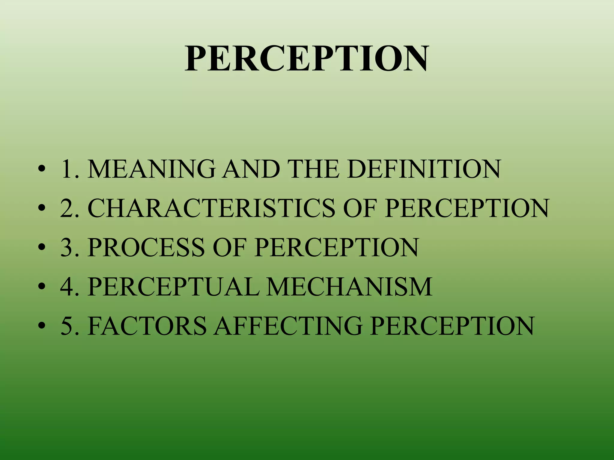 Ppt. perception. jins joseph | PPT