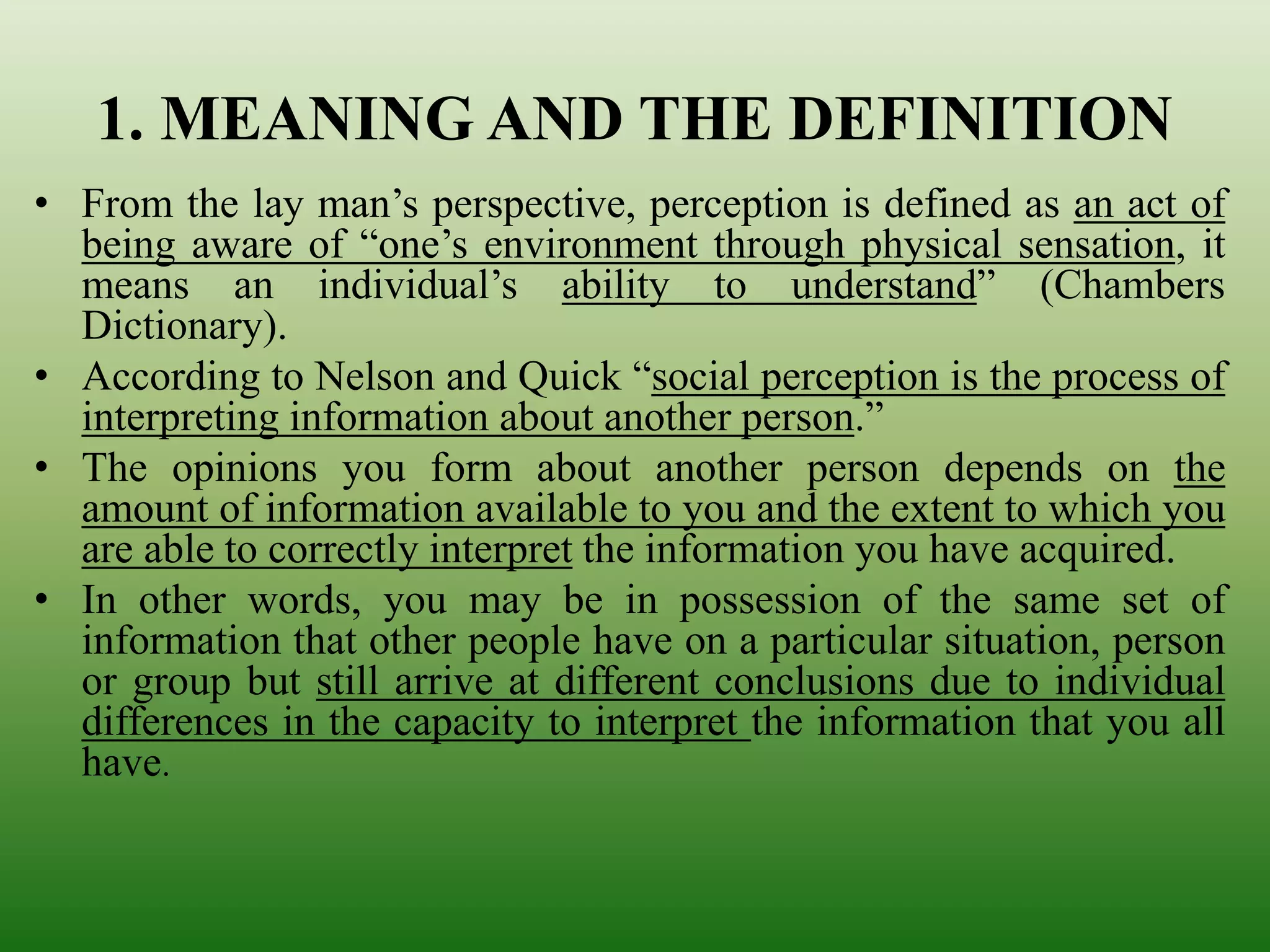 Ppt. perception. jins joseph | PPT