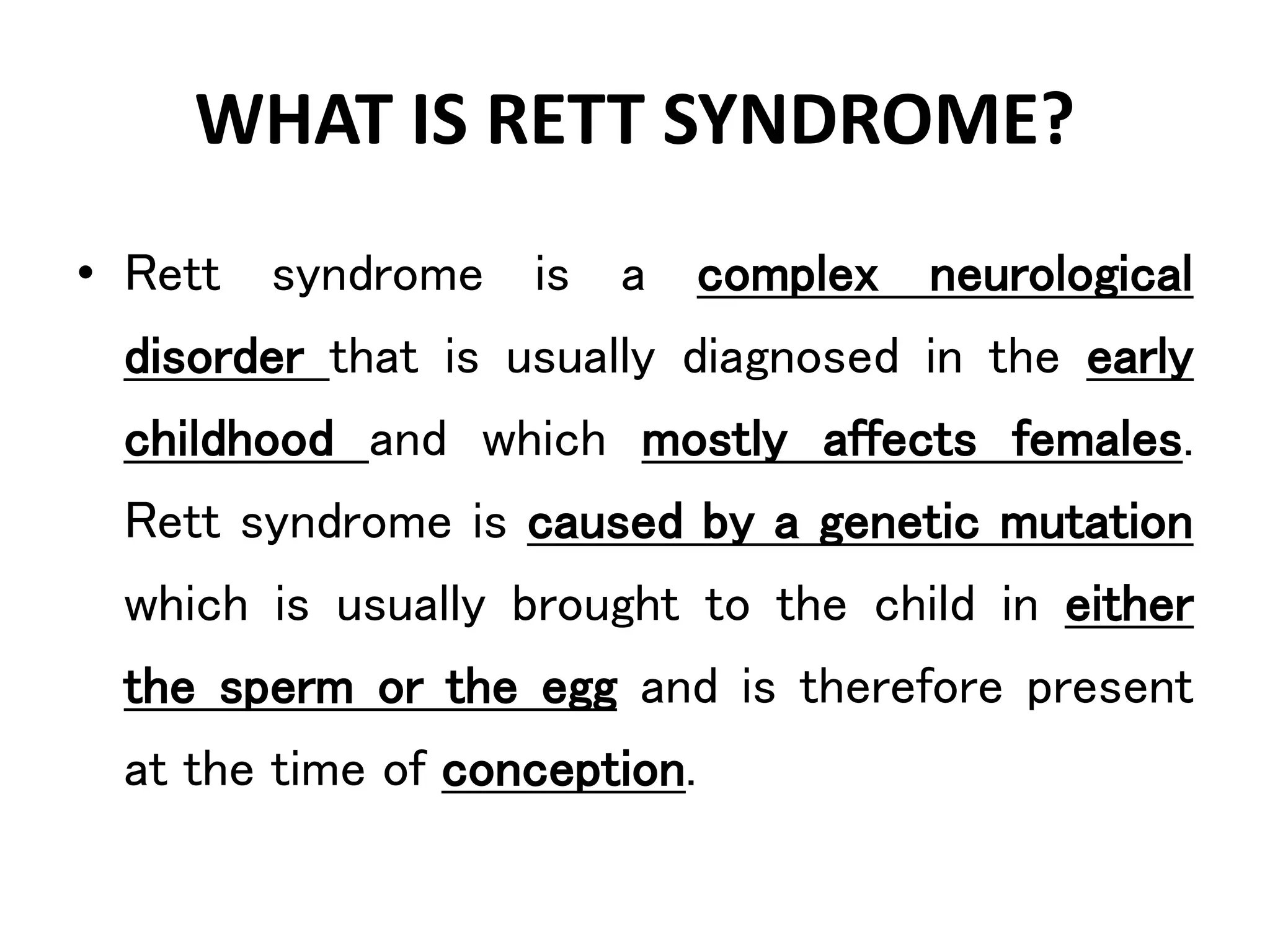Ppt. rett syndrome. jins joseph | PPTX