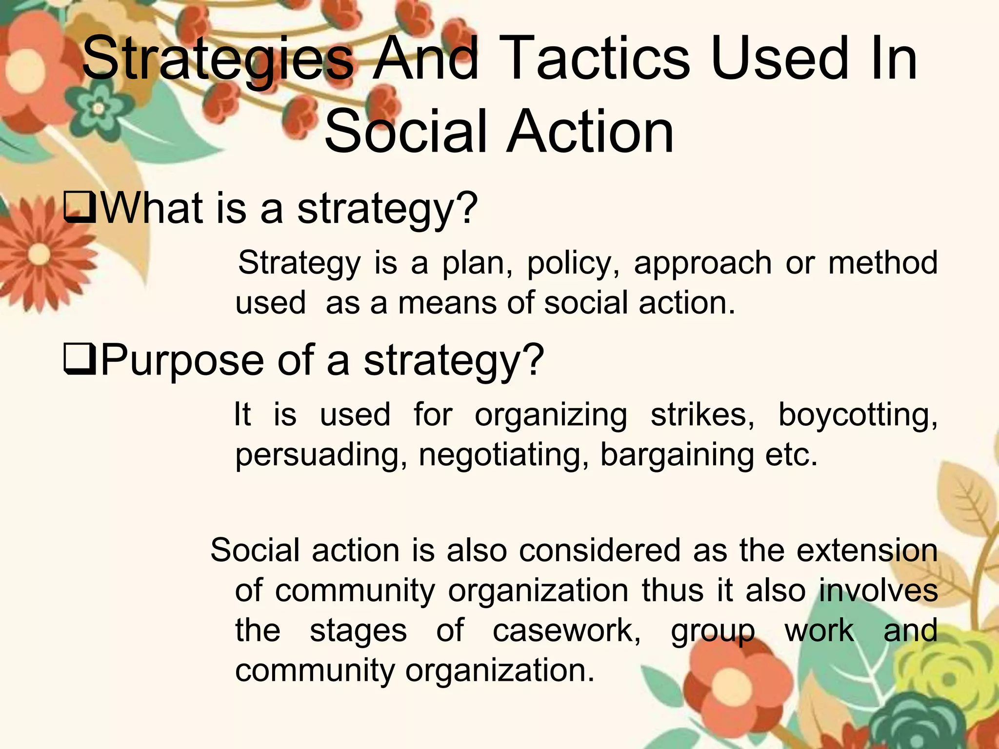 Ppt. strategies of social action. jins joseh | PPTX