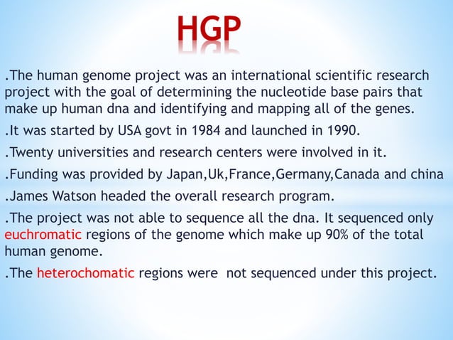 Human genome project | PPT