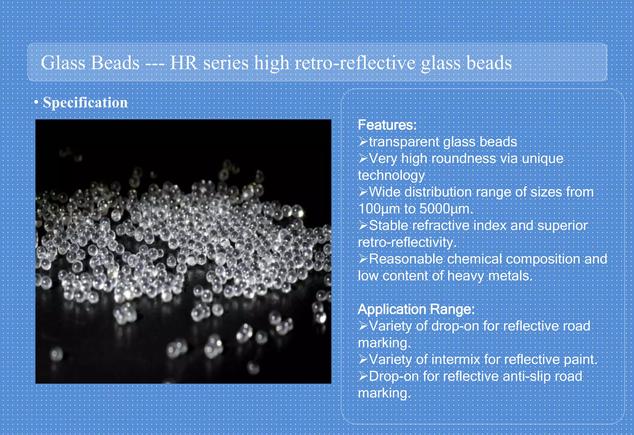 reflective glass beads for road marking | PPTX