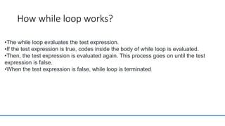 types of loops and what is loop | PPTX