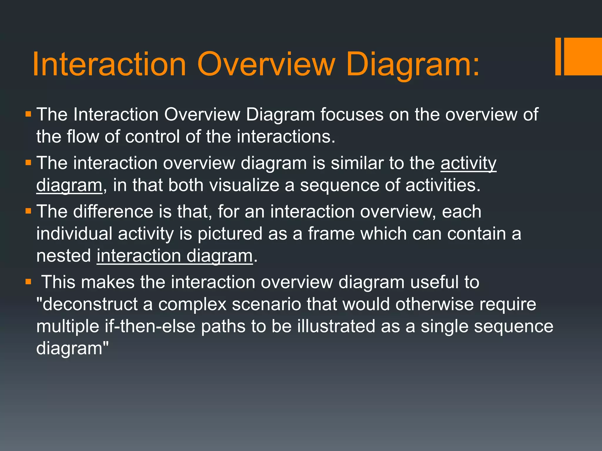 Interaction overview and Profile UML Diagrams | PPTX