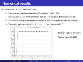 Capacity Region for Gaussian Vector Multiple Access Channel | PDF | Computer Networking | Computing
