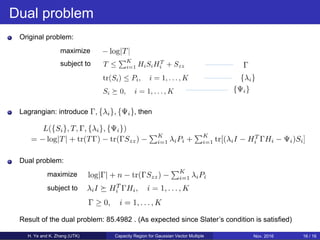Capacity Region for Gaussian Vector Multiple Access Channel | PDF | Computer Networking | Computing