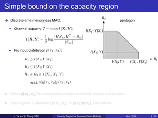 Capacity Region for Gaussian Vector Multiple Access Channel | PDF | Computer Networking | Computing