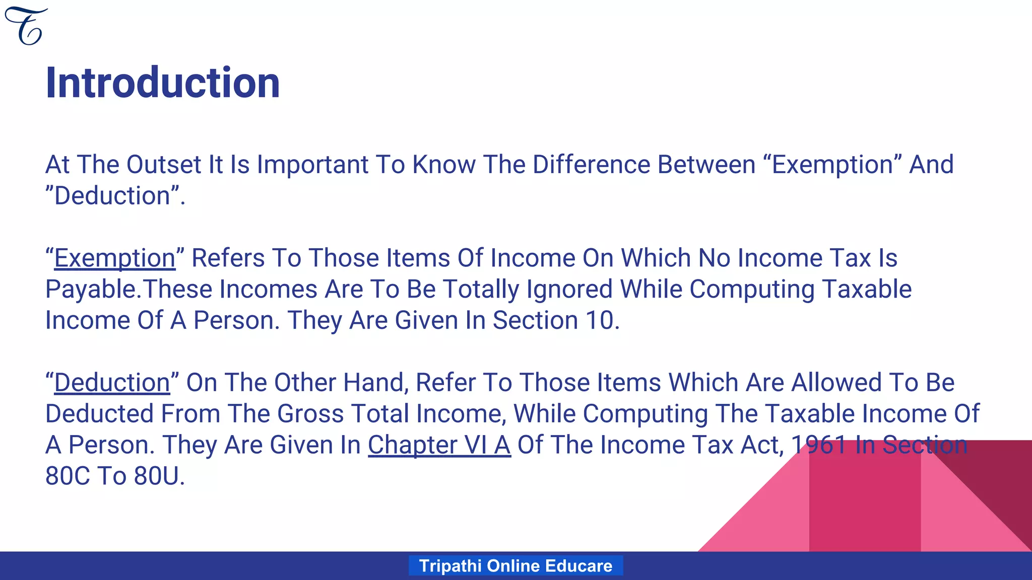 Deduction from Total Income | PDF | Personal Taxes | Personal Finance