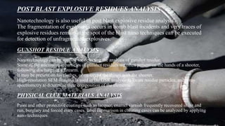 NANOFORENSICS: AN EMERGING FIELD IN CRIMINAL INVESTIGATION AND FORENSIC ...