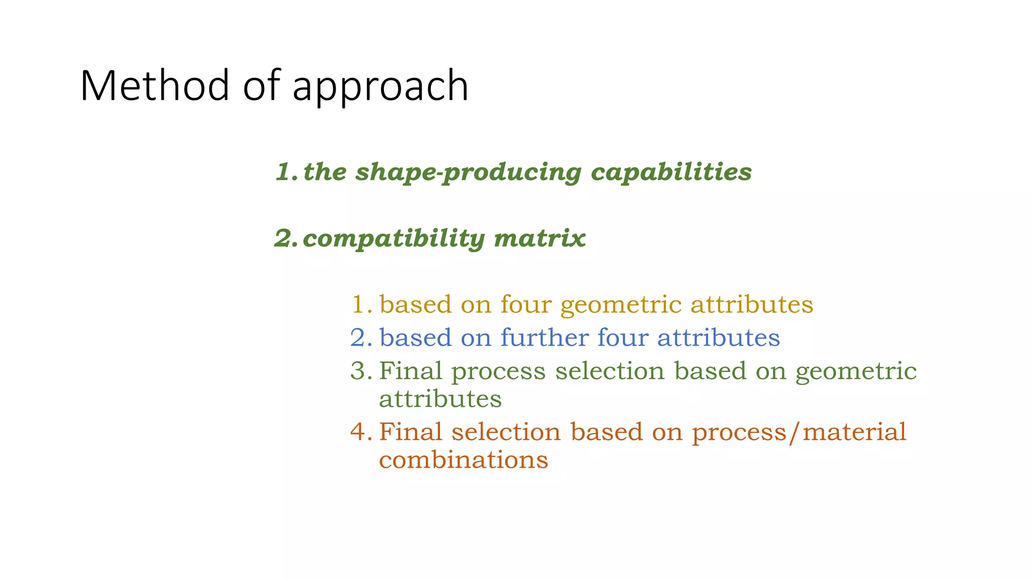 PRIMARY PROCESS/MATERIAL SELECTION | PPT