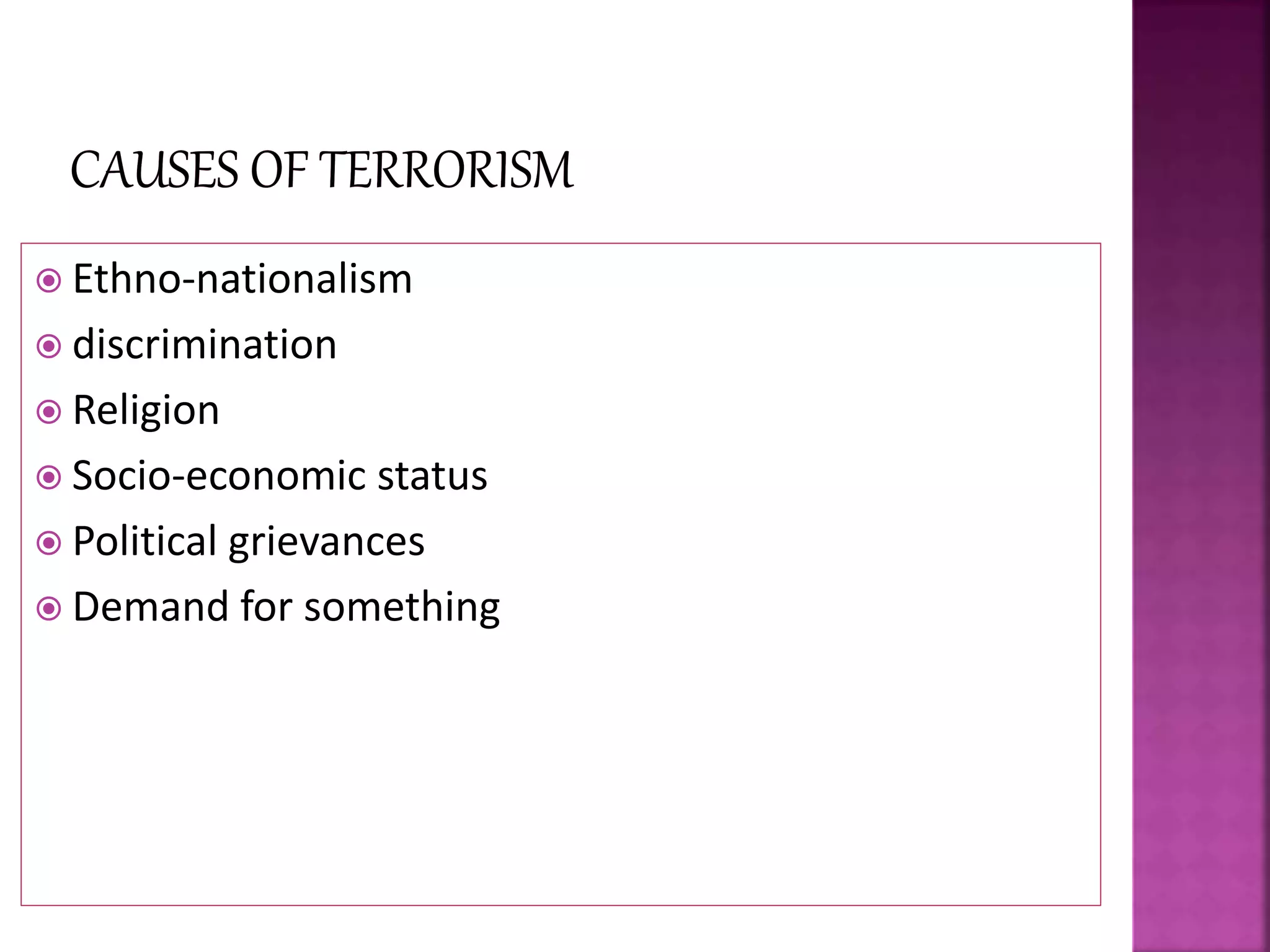 terrirism as a social disaster | PPT