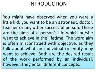 Aims vs. Objectives | PPT