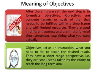 Aims vs. Objectives | PPTX