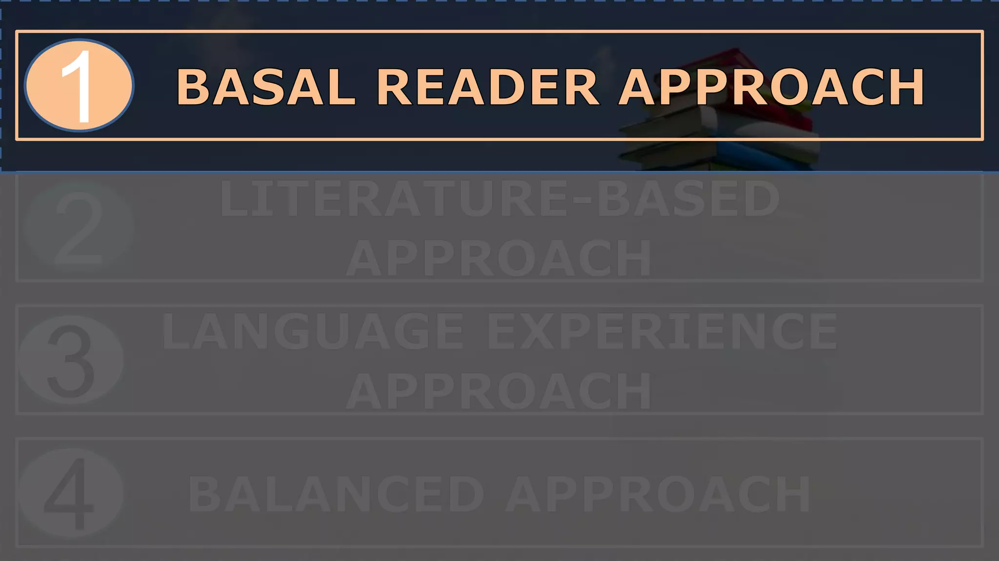 BASAL READER APPROACH, LITERATURE-BASED APPROACH, LANGUAGE EXPERIENCE ...