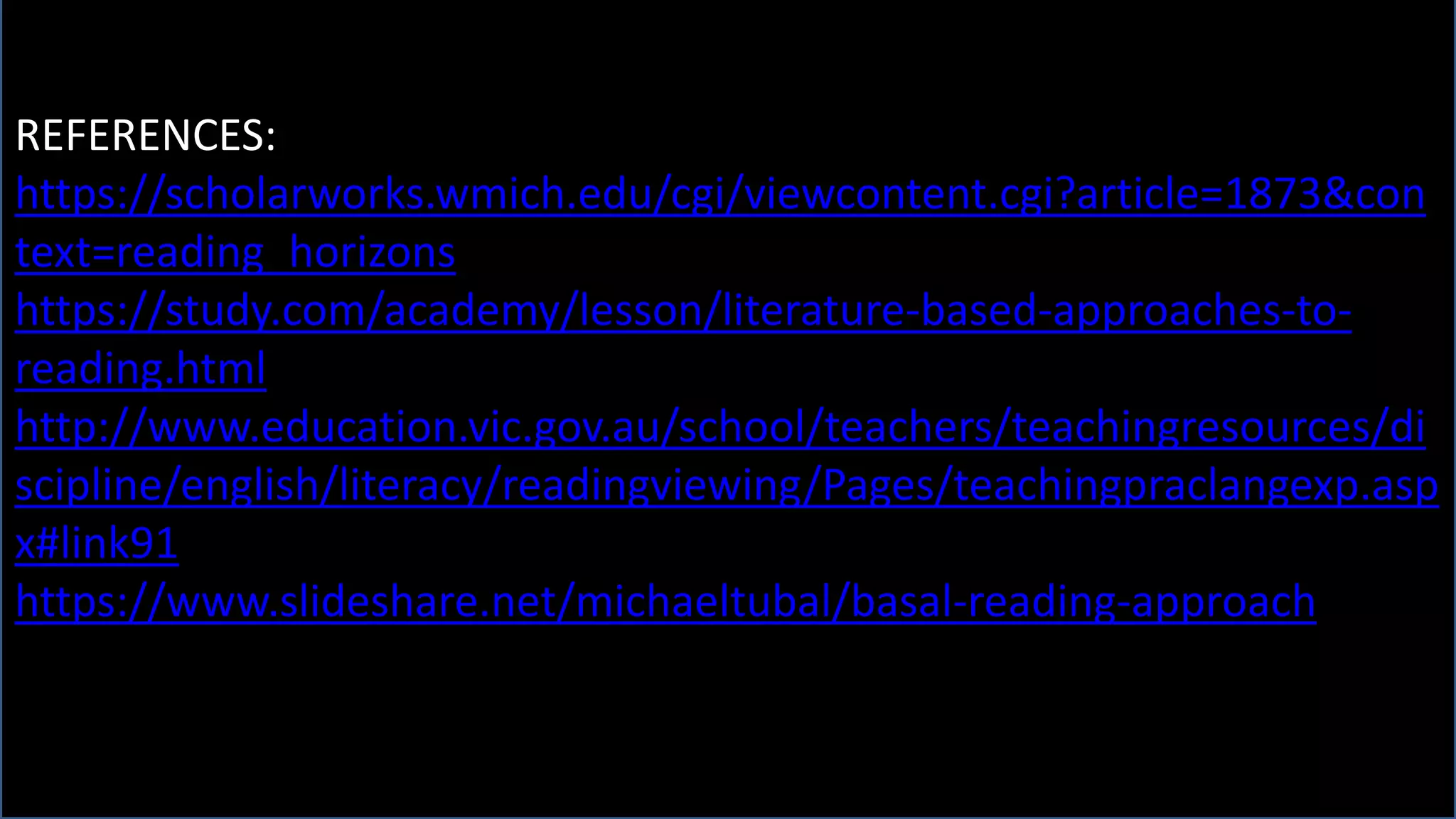 BASAL READER APPROACH, LITERATURE-BASED APPROACH, LANGUAGE EXPERIENCE ...