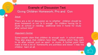 Discussion Text and Announcement (English Material for National ...