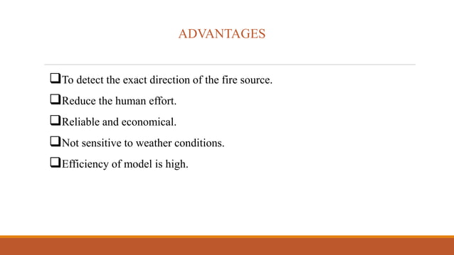 Automatic fire fighting robot | PPTX | Robotics | Technology & Computing