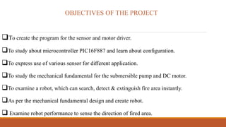 Automatic fire fighting robot | PPTX