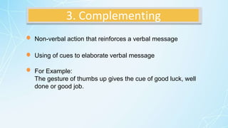 Functions of non-verbal communications | PPTX