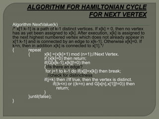 Backtracking-N Queens Problem-Graph Coloring-Hamiltonian cycle | PPTX