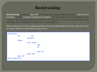 Backtracking-N Queens Problem-Graph Coloring-Hamiltonian cycle | PPTX
