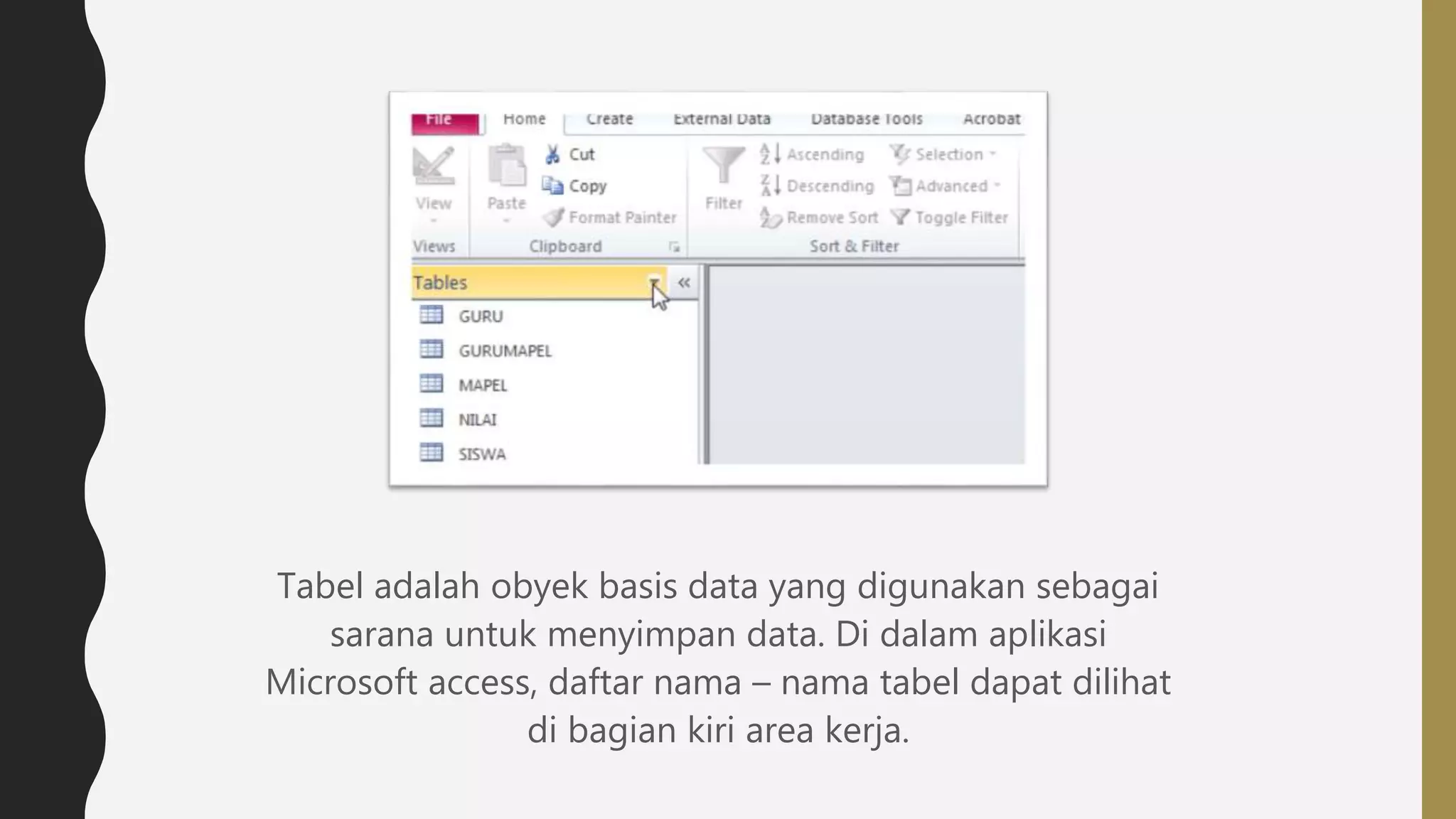 Tabel, Tipe data, Record & Field Basis data | PPTX