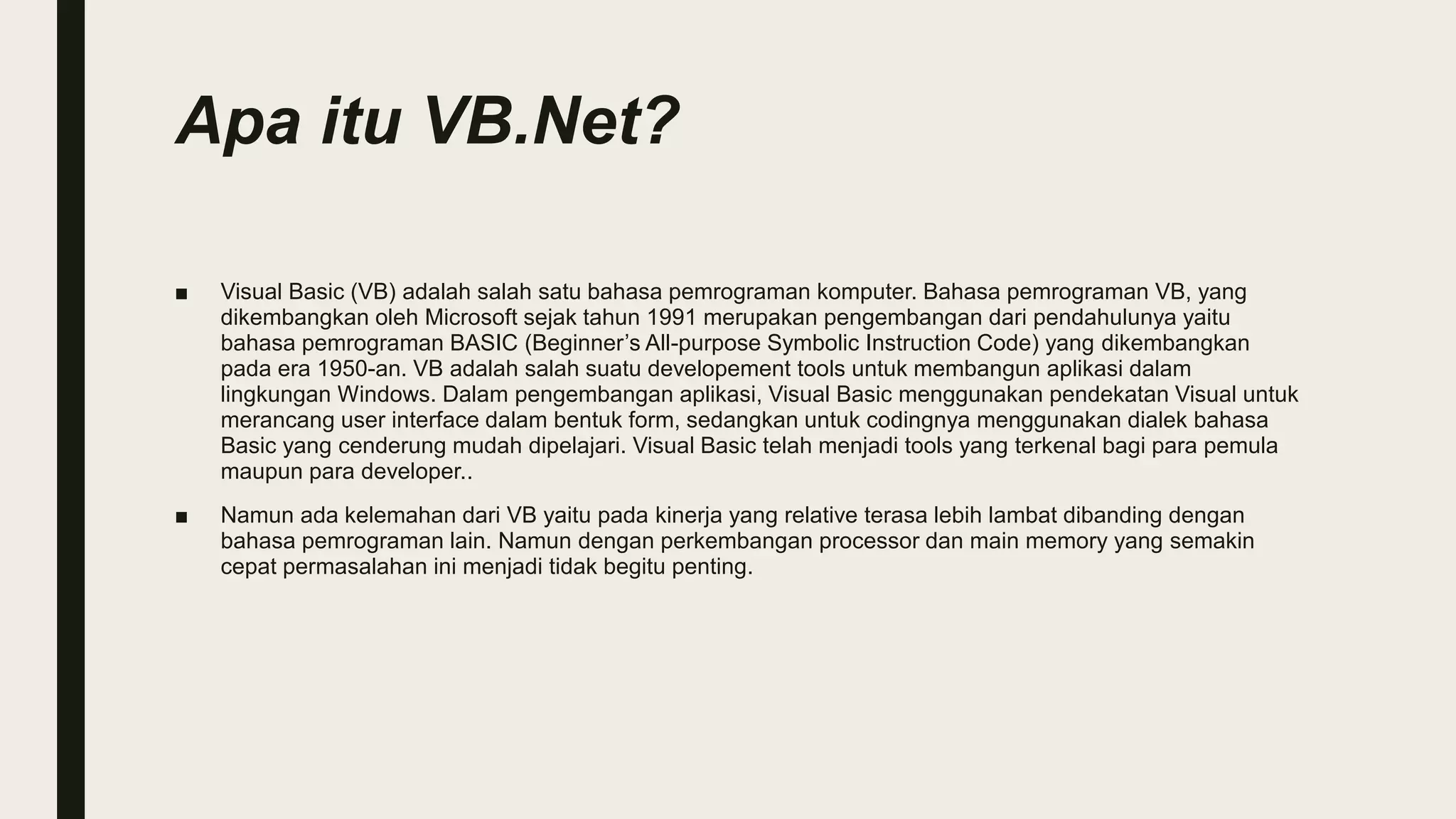 Pemrograman Desktop VB | PPT