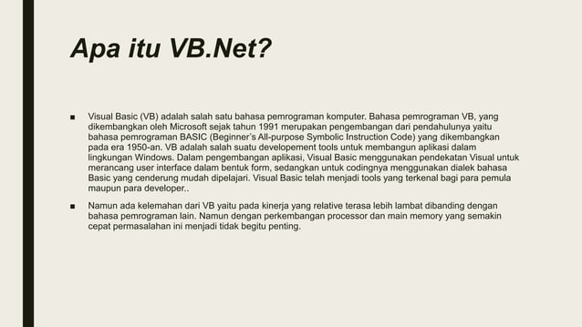 Pemrograman Desktop VB | PPT