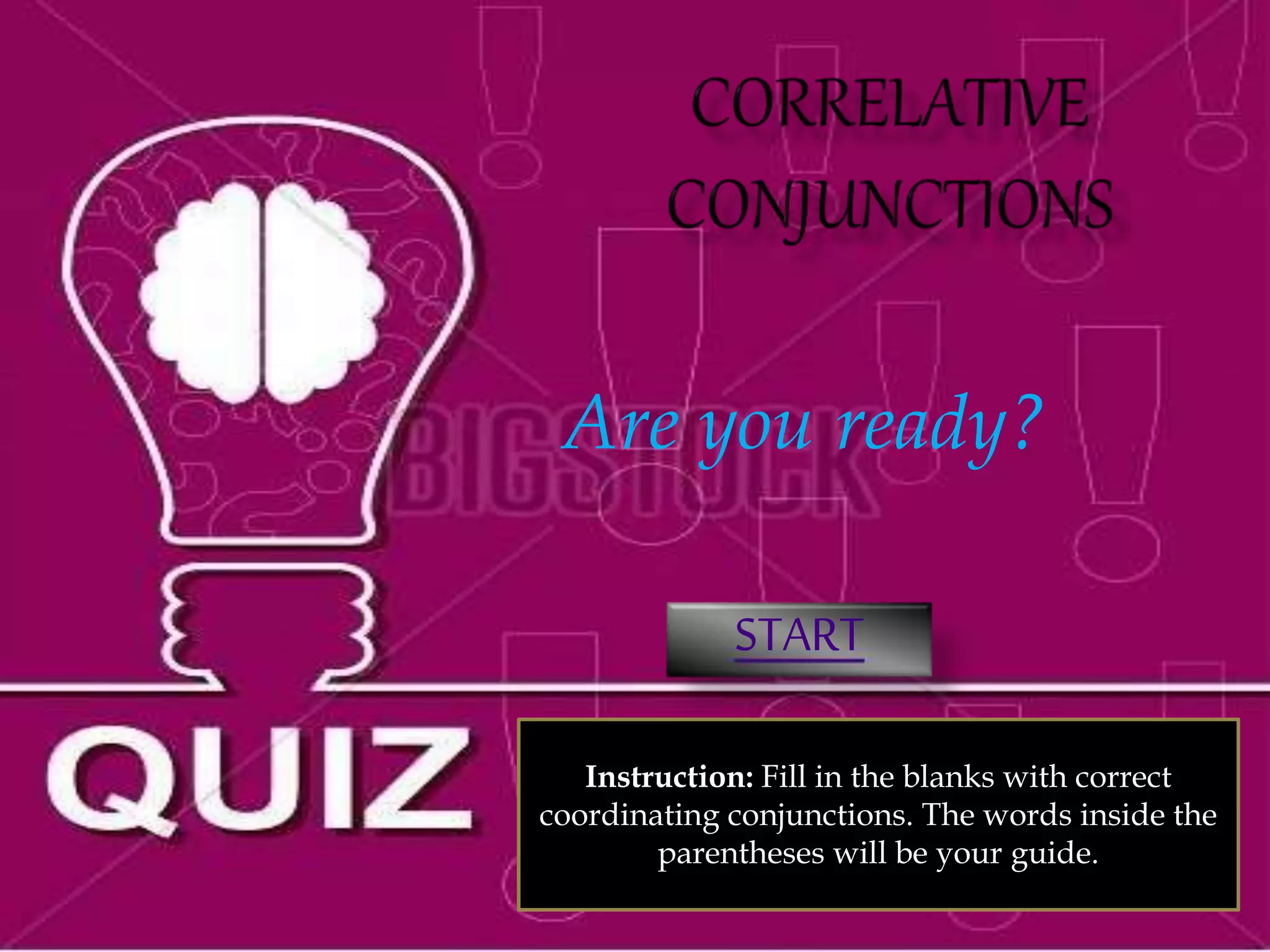 Correlative Conjunctions Quiz | PPTX
