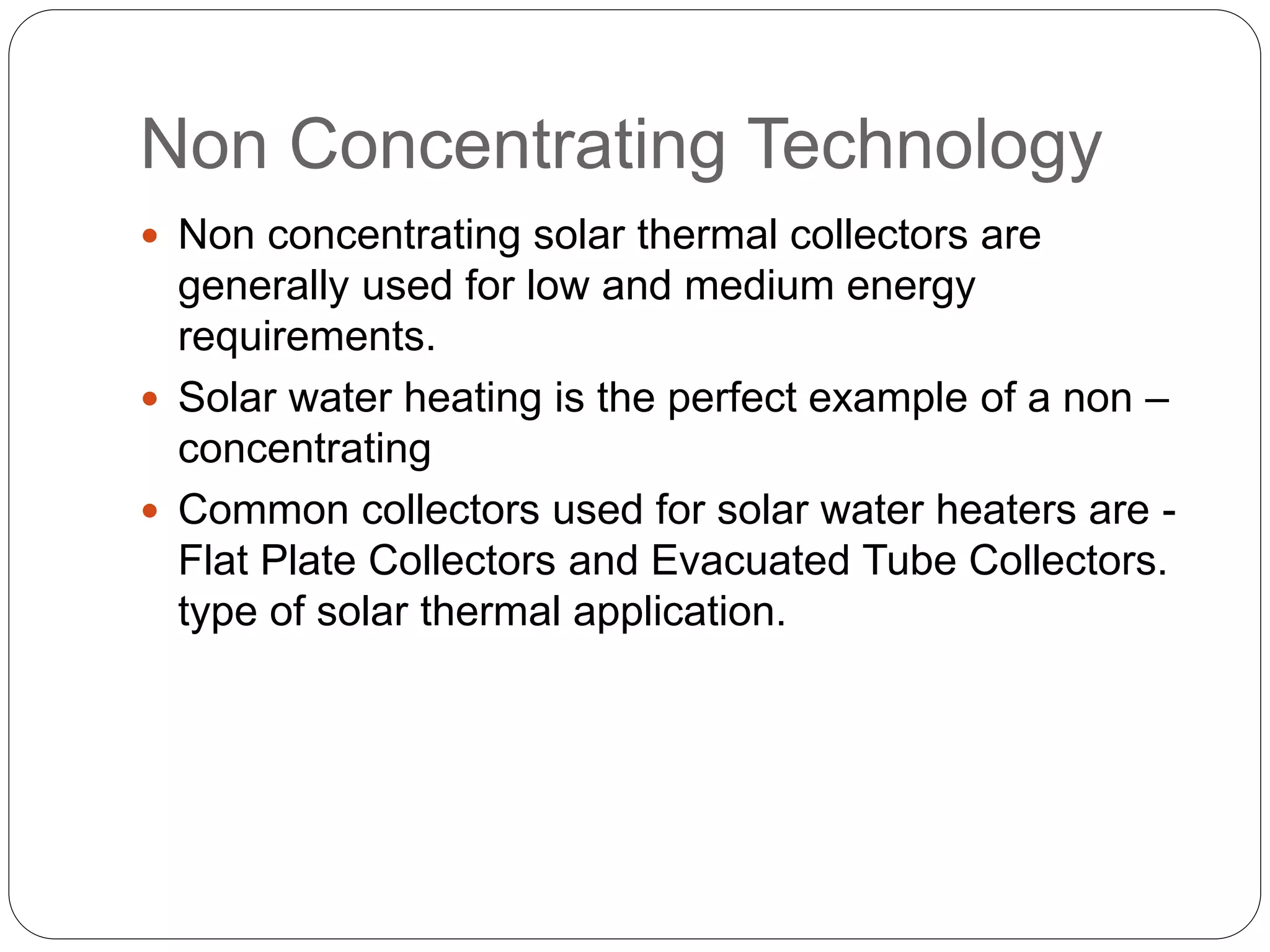 Solar energy collectors | PPTX