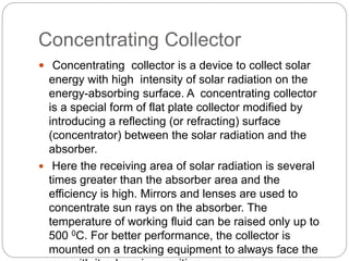 Solar energy collectors | PPTX