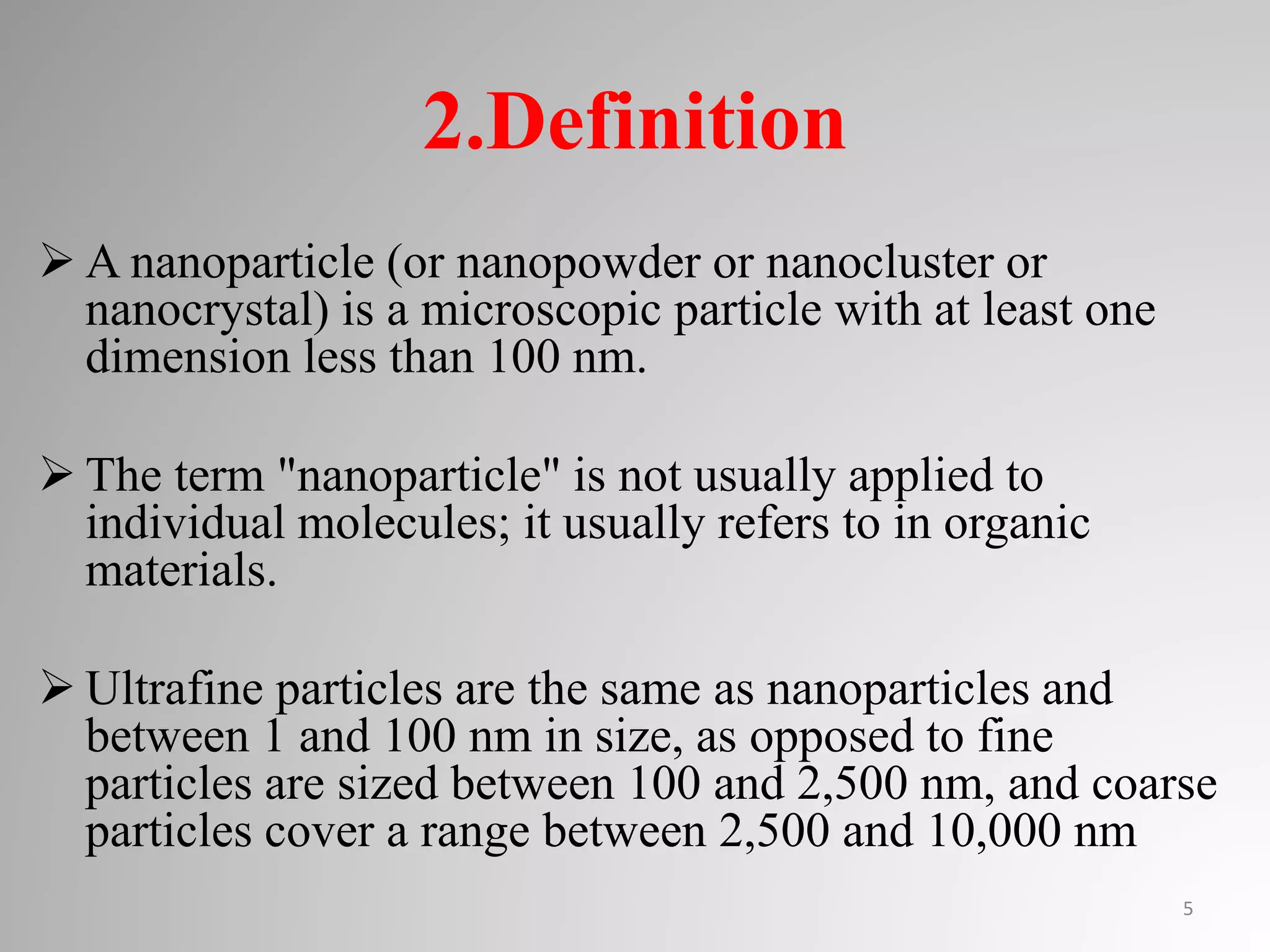 Introduction to Nanoparticals | PPTX
