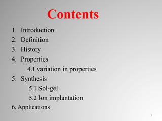 Introduction to Nanoparticals | PPTX