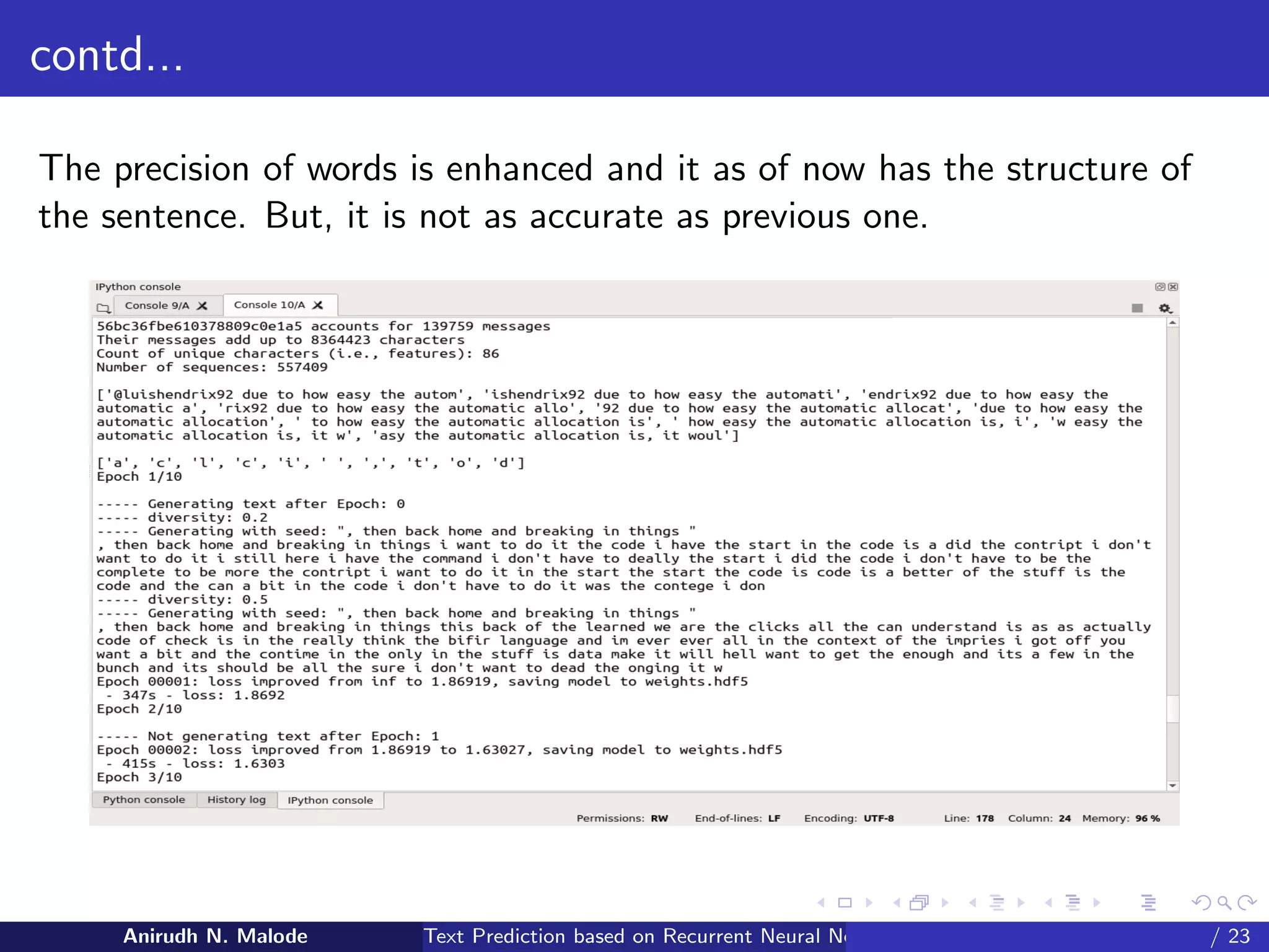 Text Prediction Based On Recurrent Neural Network Language Model Ppt 5058