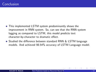 Text prediction based on Recurrent Neural Network Language Model | PDF