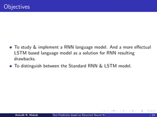 Text prediction based on Recurrent Neural Network Language Model | PDF