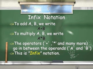 Conversion of Infix to Prefix and Postfix with Stack | PPTX