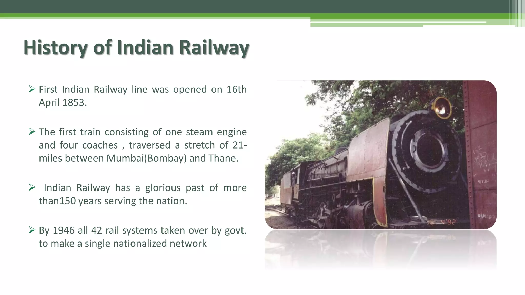 seminar presentation on summer training at indian railway | PPTX | Rail Travel | Travel Type