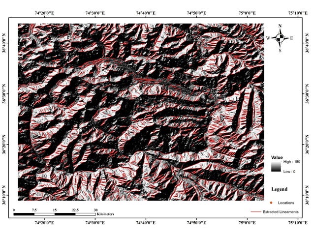 Lineament analysis using satellite images in Karakoram Ranges, Hunza valley, North Pakistan | PDF