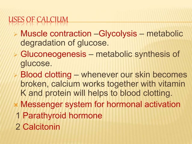 Role of calcium | PPTX | Chemistry | Science