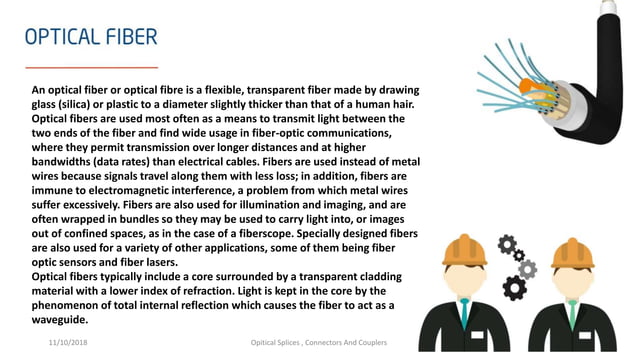 Optical Fibre Splices , Couplers and Connectors | PPTX | Computer ...