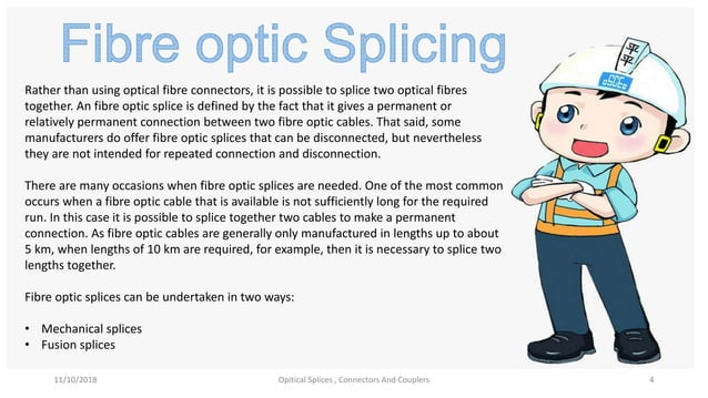 Optical Fibre Splices , Couplers and Connectors | PPTX | Computer Peripherals | Computing