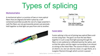 Optical Fibre Splices , Couplers and Connectors | PPTX